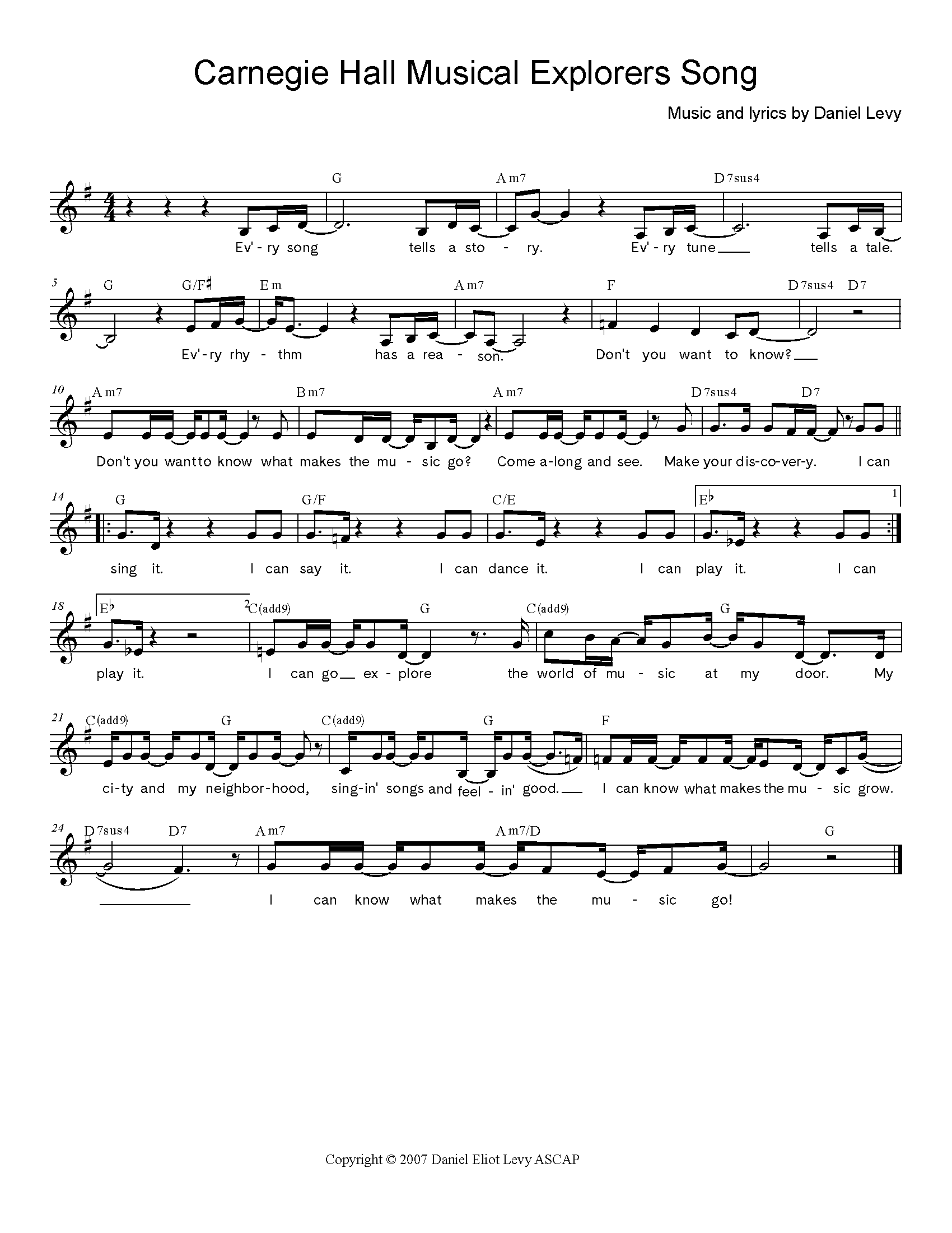 Core Activities – Musical Explorers